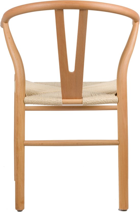 Usuals - Vida Eetkamerstoel - Natural - Beuk hout - Wishbone - 55cm x ...