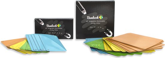 Bambook Sticky Notes - Blauw - 75x37,5mm (Rechthoekig) - 20 stuks ...