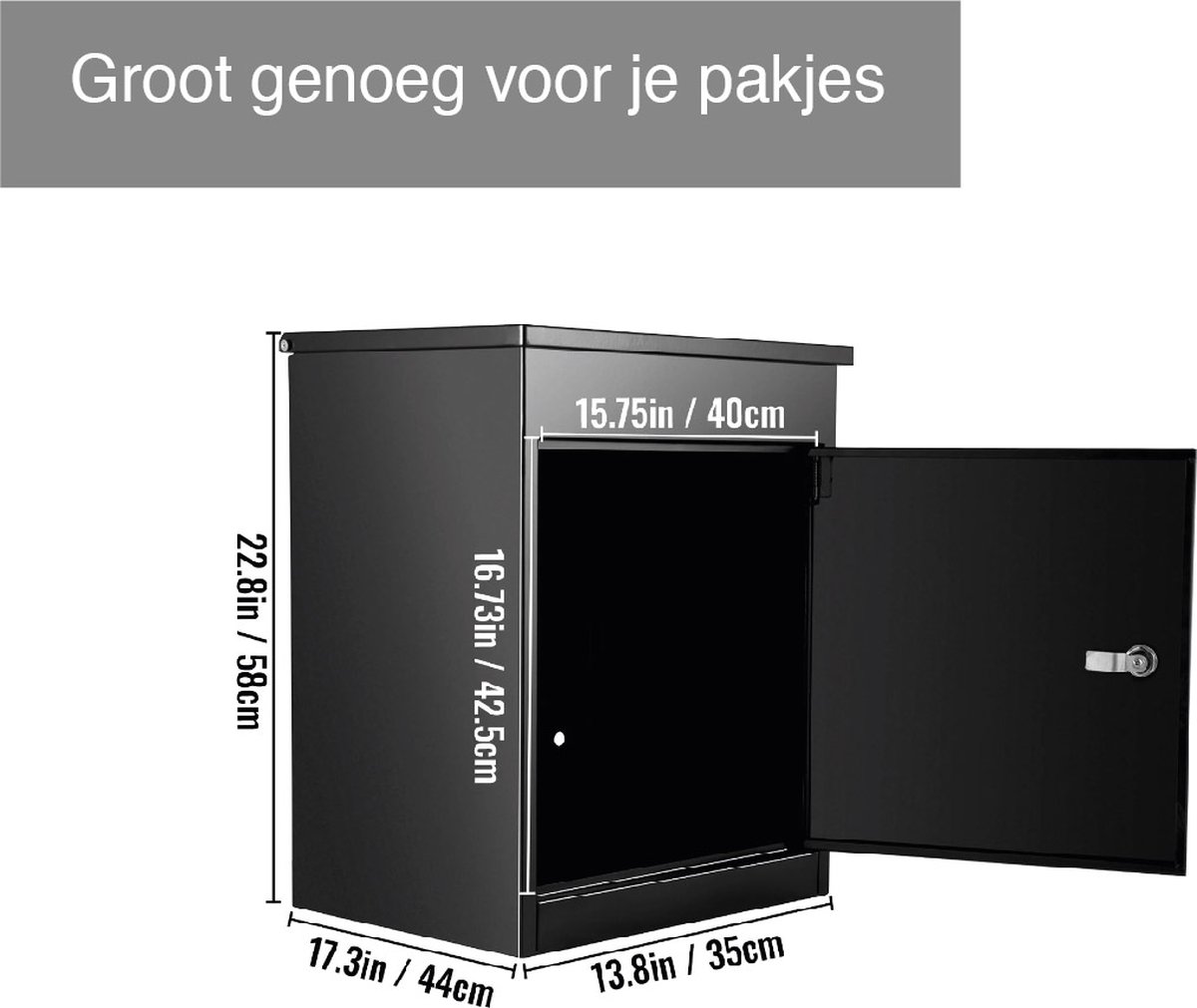 Thuys Pakjesbrievenbus - Pakjesbus - Pakjes Brievenbus Zwart ...
