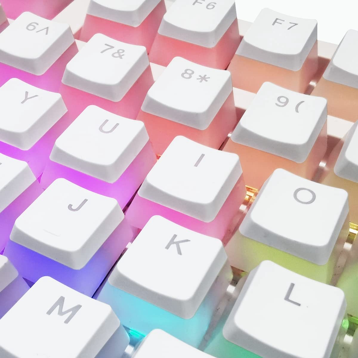 Witte Pudding Keycaps - 108pcs OEM Profile PBT Keycaps - Cherry MX ...