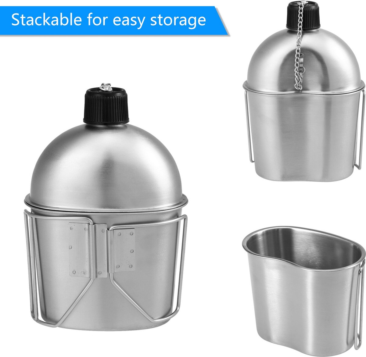 Cantine militaire - Portable - Cantine militaire en acier inoxydable ...
