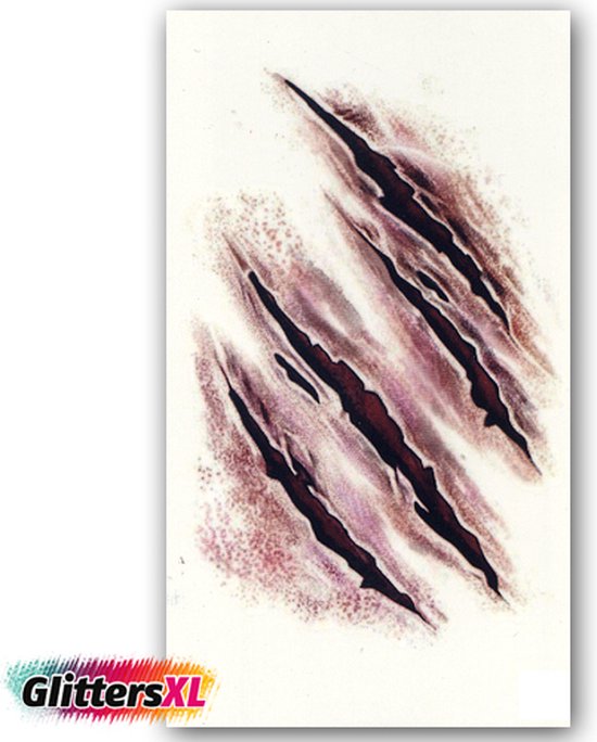 GlittersXL - Temporary Halloween Tattoo Mini #1 littekens scars (10x6cm ...