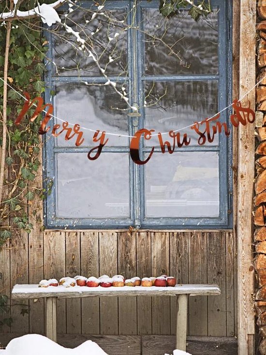 Slinger Kerst Rosé Goud Glans – Merry Christmas - Vlag - Banner ...