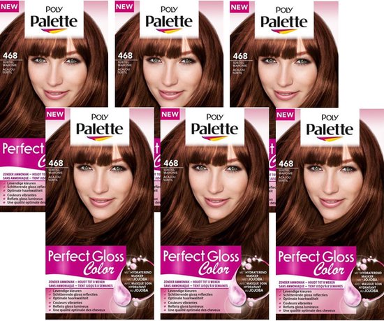 Schwarzkopf Poly Palette Perfect Gloss 468 Subtiel Mahonie Haarverf - 6 ...