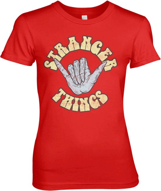 Stranger Things Dames Tshirt -S- Dude Rood | bol