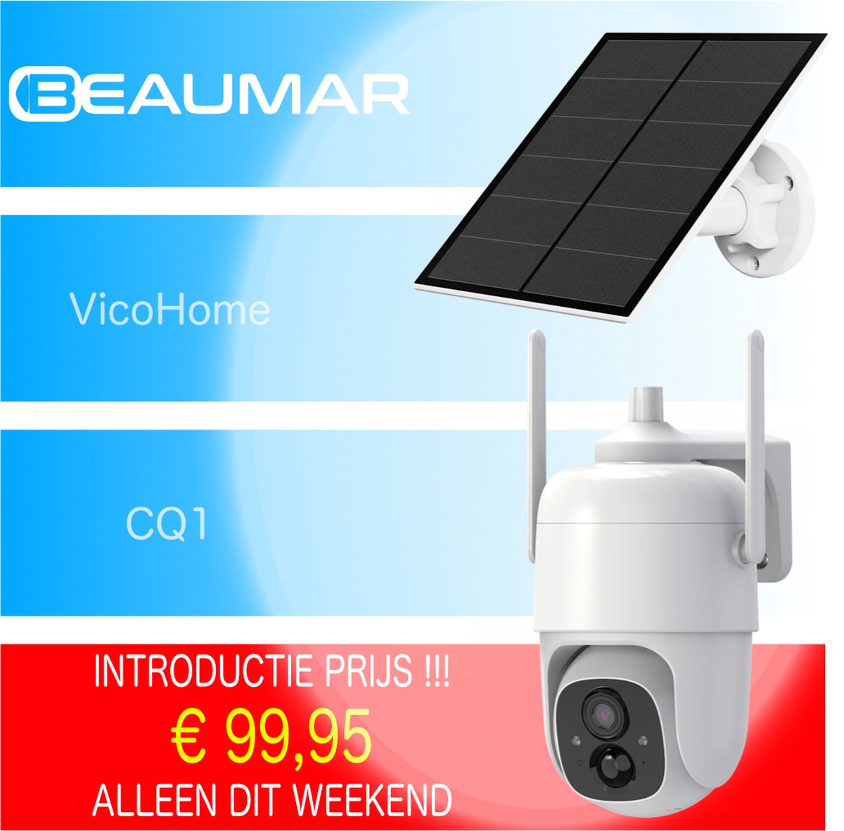 Vicohome CQ1 - Introductie korting - Buiten Camera - Zonnepaneel - Accu camera -... | bol.com