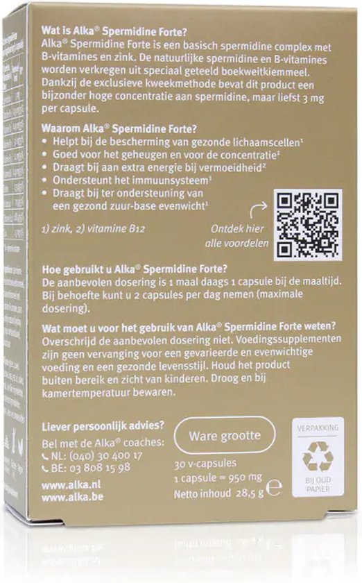 ALKA® Spermidine Forte - 30 capsules | bol