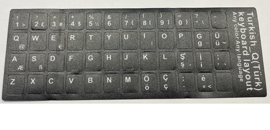 TipTop QWERTY toetsenbord stickers Turkse tekens Zwart | bol.com