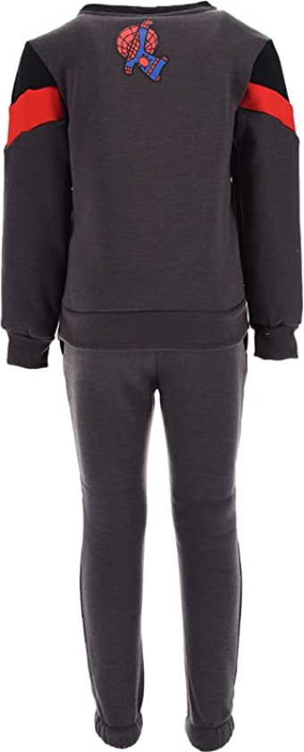 Marvel Spider-Man joggingpak donkergrijs/rood - Trainingspak Spider-Man ...