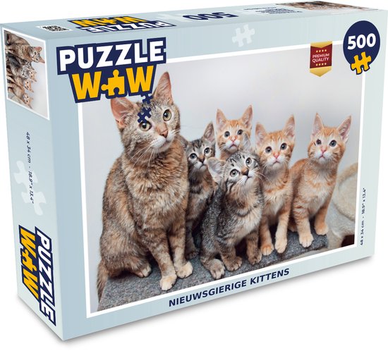 Puzzel Kat - Kittens - Vacht - Legpuzzel - Puzzel 500 stukjes | bol