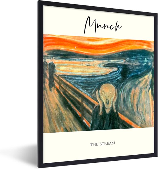 Fotolijst incl. Poster - Schilderij - De schreeuw - Edvard Munch ...