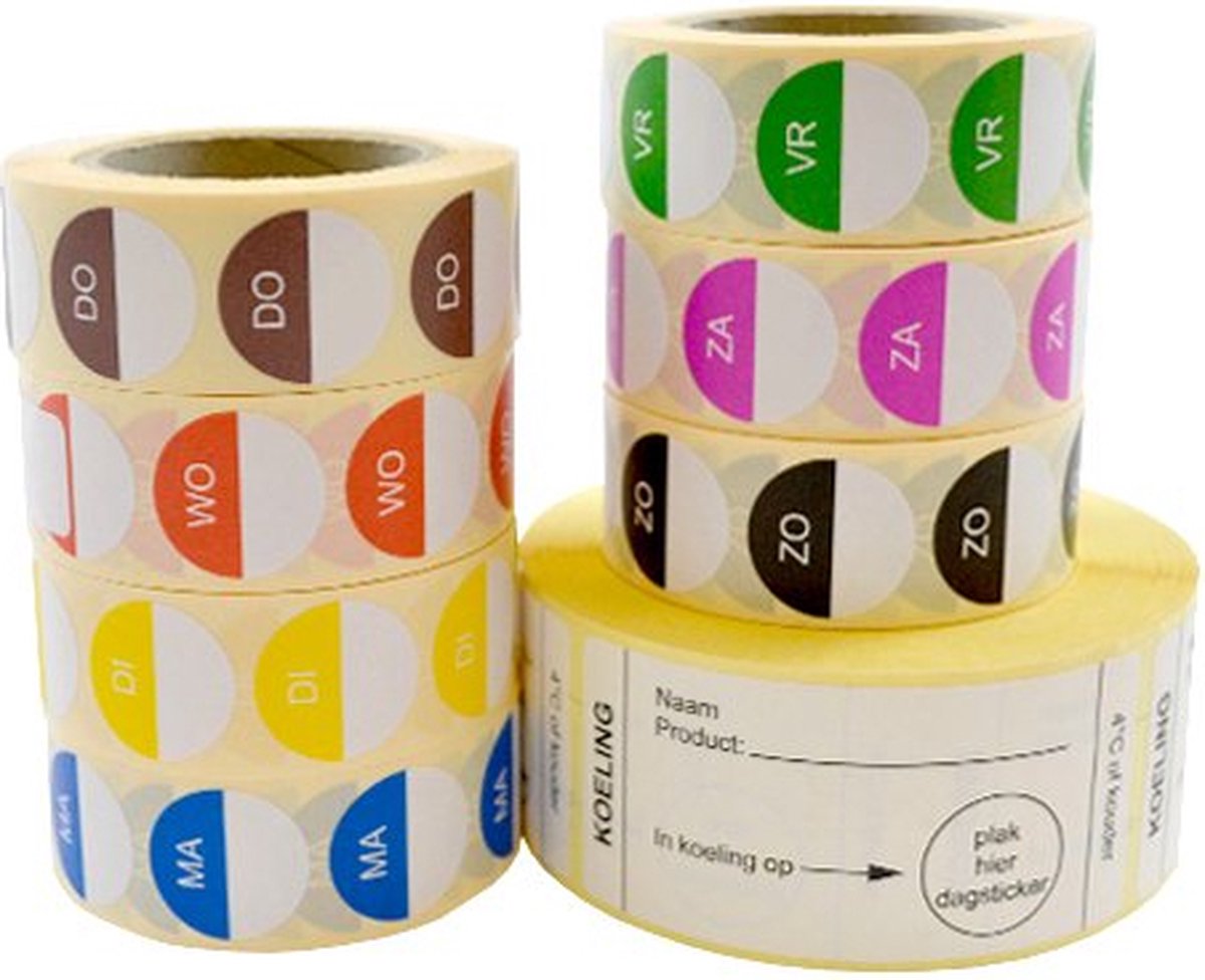 HACCP labels - Maandag - 500 etiketten per rol - Houdbaarheidsetiket ...