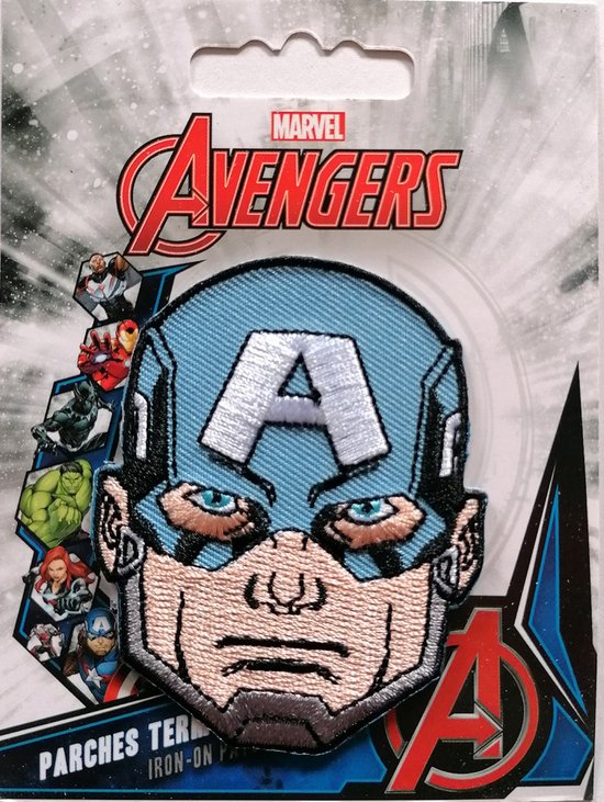 Marvel - Avengers Captain America Hoofd - Patch | bol