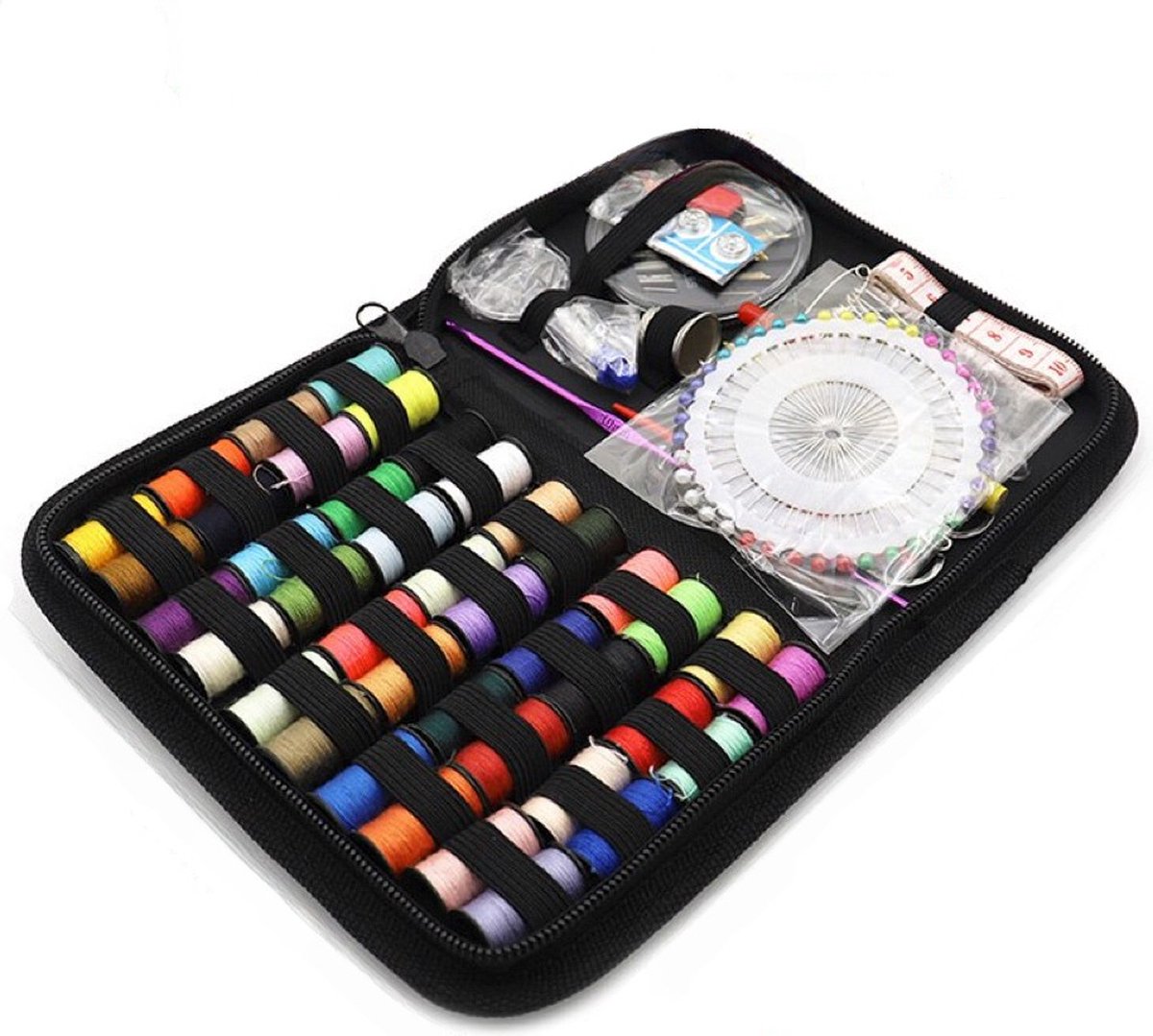 Naaidoos met 40 Kleuren Naaigaren - Complete Set - 136-delig | bol.com