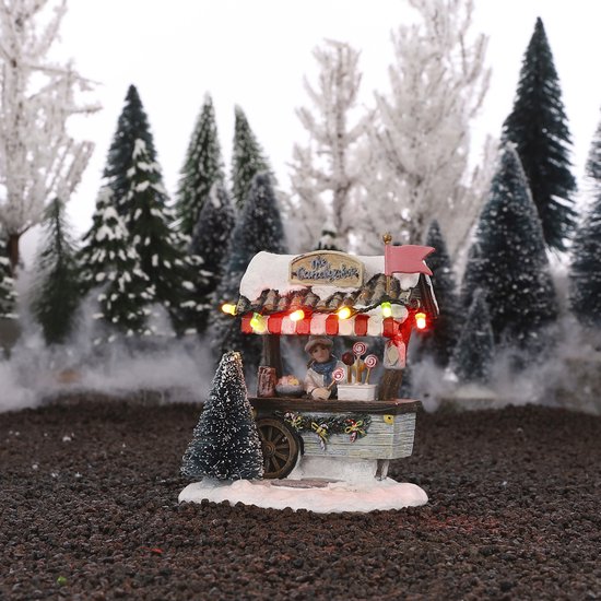 Luville Kerstdorp Miniatuur Snoepkraampje L9 5 X B8 X H10 Cm