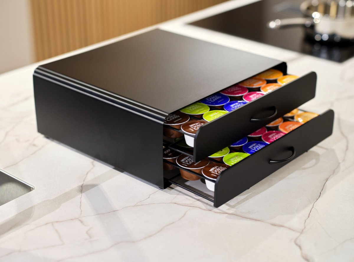 Capsulehouder met Lade Dolce Gusto - Cups Houder voor 72 Koffie Capsules -... | bol.com