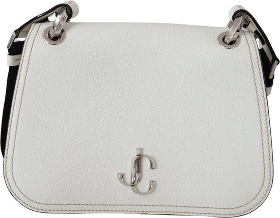 Jimmy Choo - White Soft Grainy Leather Varenne Kdy Shoulder Bag | bol.com
