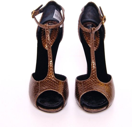 Bronze Leather Platform Pumps Shoes | bol.com