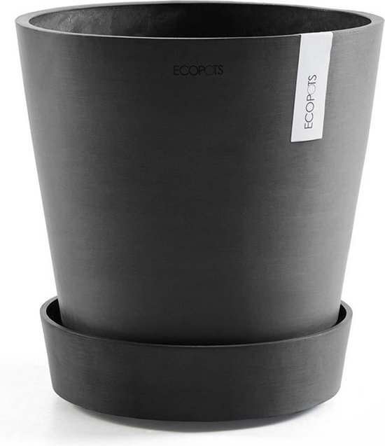 Ecopots Saucer Wheels - Dark Grey - Ø28,7 x H8,3 cm - Ronde ...