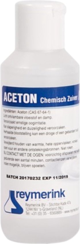 Reymerink - Acéton Chemisch Zuiver - Nagellakremover - 100ml - 150434 - | bol
