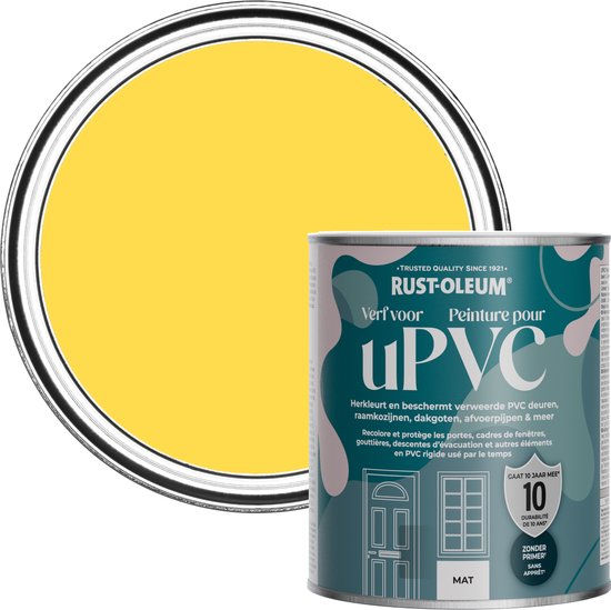 Rust-Oleum Geel Verf voor PVC - Citroensorbet 750ml | bol