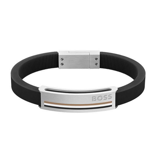 BOSS HBJ1580364M SARKIS A Heren Armband - Sieraad - Silicone - 10 mm ...