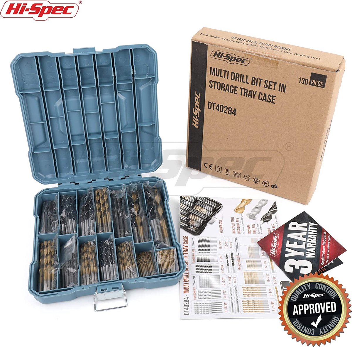 Jeu de forets professionnel de 130 pièces - Foret en acier HSS- Kit de ...