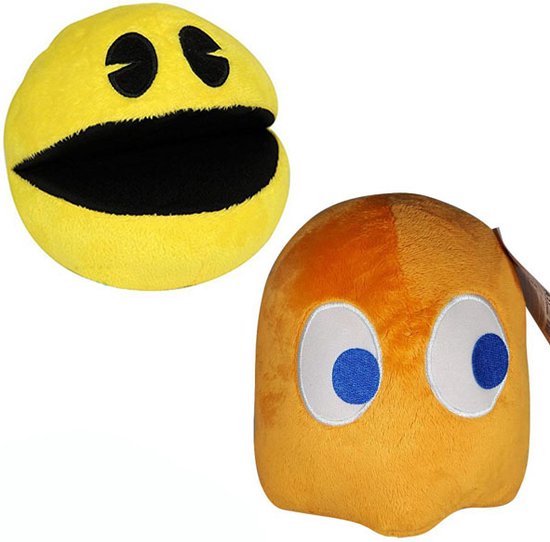 Pac-Man Mini + Clyde Spook Oranje Mini Pluche Knuffel 15 cm | Originele ...