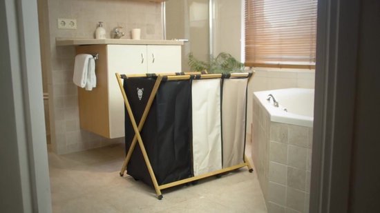 LIONS LUXURY® Wasmand - Wassoorteerder - Wasmanden - Wasmand 3 vakken ...