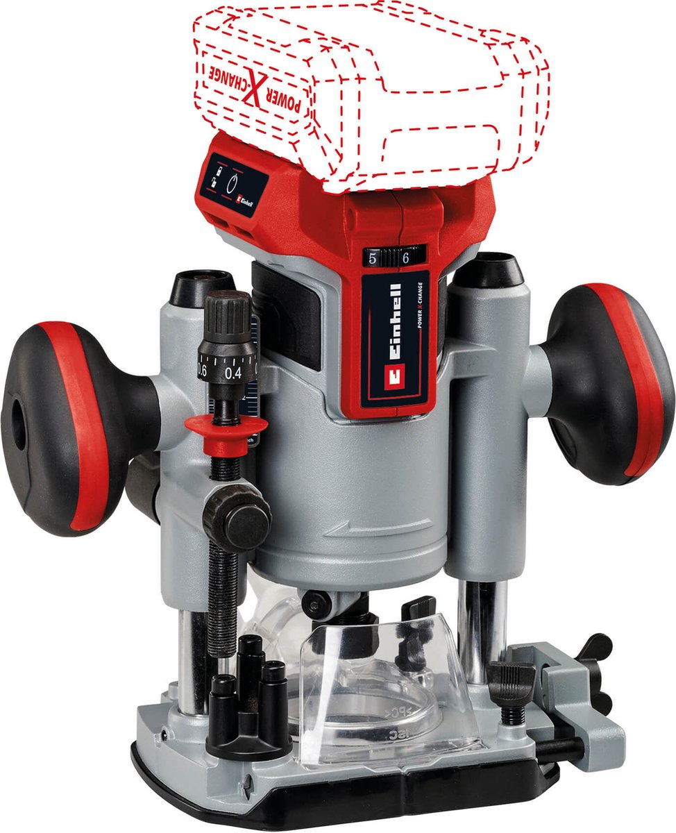 Einhell Professionele Accu Bovenfrees TP-RO 18 Li BL-Solo Power X ...
