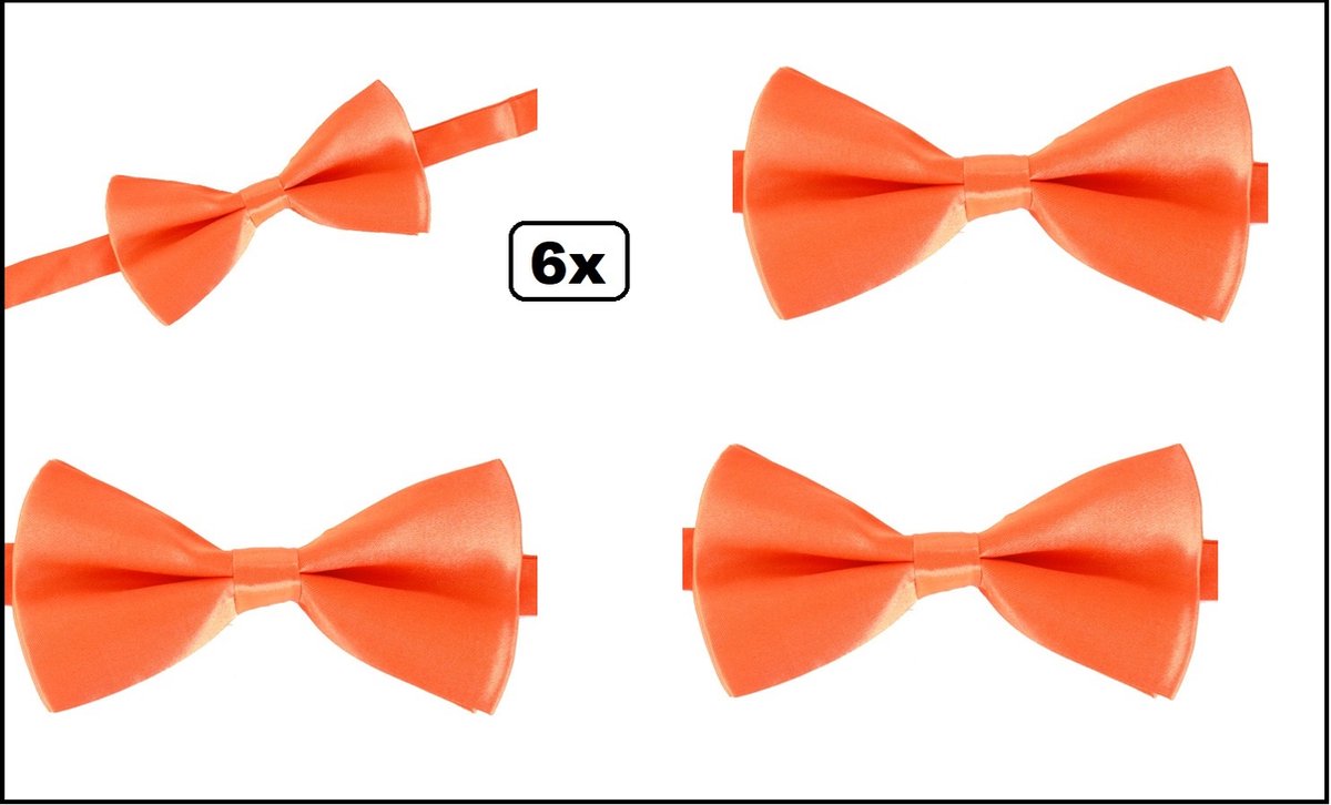 6x Vlinder strik oranje - Hamston Festival thema feest party gala feest ...