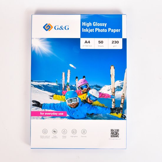 G&G fotopapier- A4 -glanzend - 230g/m-50 vellen | bol.com