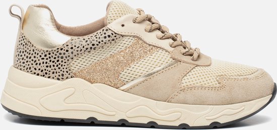 Ann Rocks Sneakers beige Leer 102501 - Dames - Maat 36 | bol