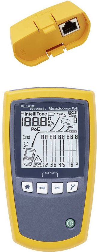 Fluke Networks MicroScanner™ POE + IntelliTone 200 Probe Kabelmeter ...