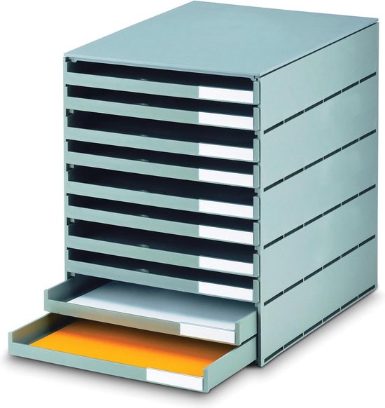 Styro ladenblok Styroval met 10 open laden grijs | bol