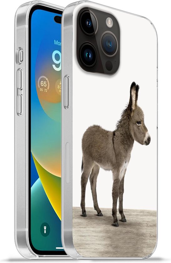 Apple iPhone 14 Pro - Softcase hoesje - Babykamer - Ezel - Veulen ...