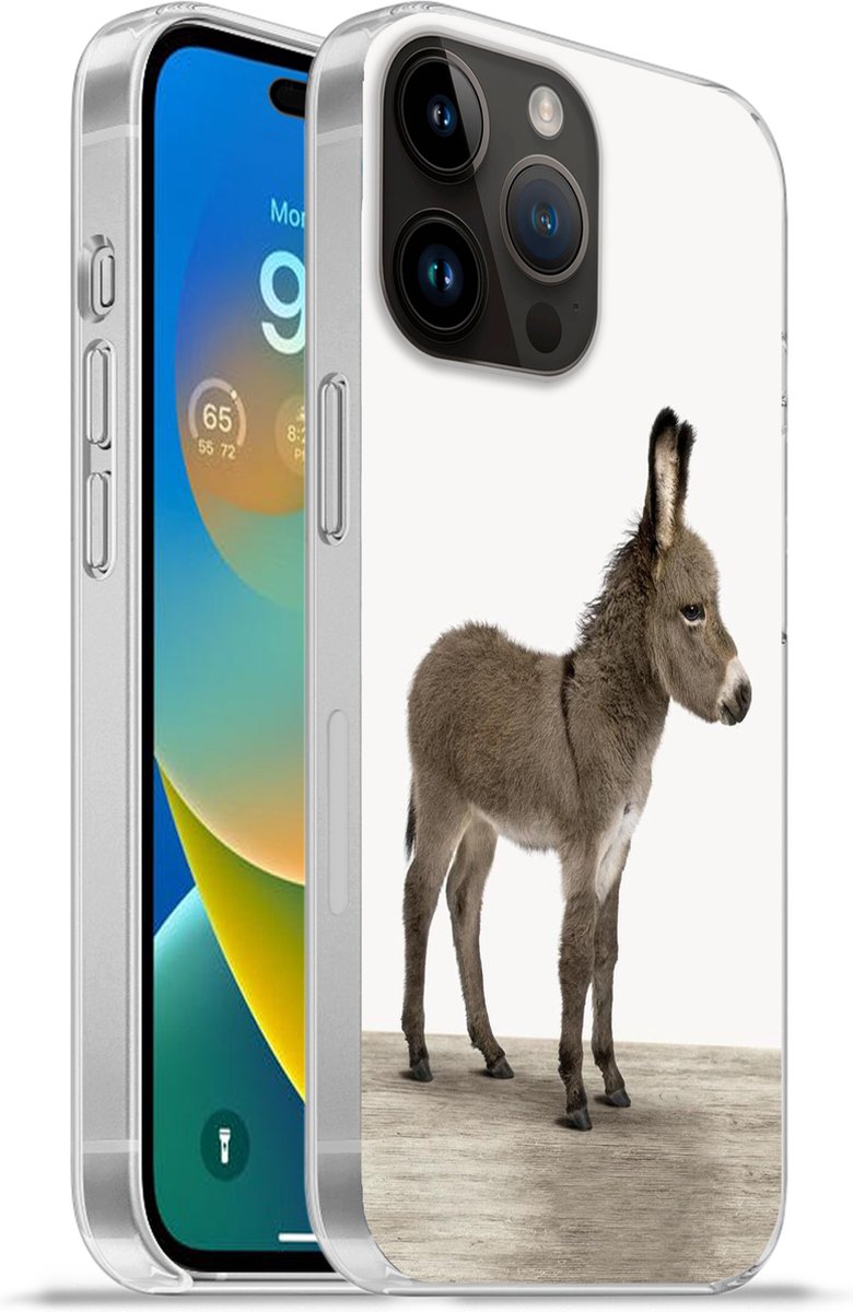 Apple iPhone 14 Pro - Softcase hoesje - Babykamer - Ezel - Veulen ...