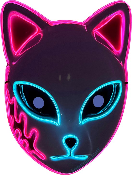 Shutterlight® Demon Killer LED Masker - Roze - Halloween - Festival ...