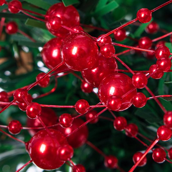 Springos Kerstslinger | Guirlande | Kerstversiering | 5 m | Rood | bol