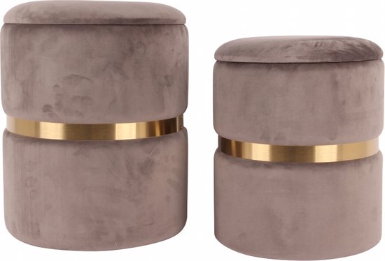 Baroque - Pouf - Pouf SET/2 - 44 38 - Fabric | bol