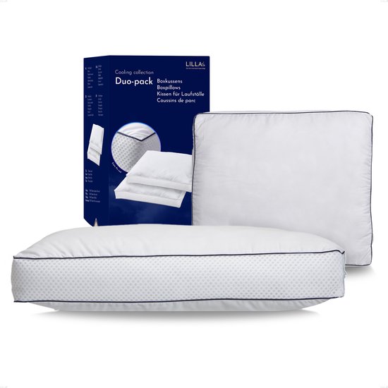 LILLA24 ventilerend boxkussen hoofdkussens van 2 stuks - 50x60 cm ...