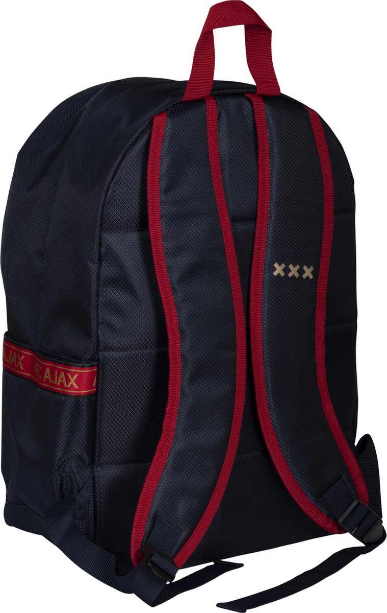 Ajax Rugtas Rood / Blauw Groot 22-23 - Met handig voorvakje! - in de ...