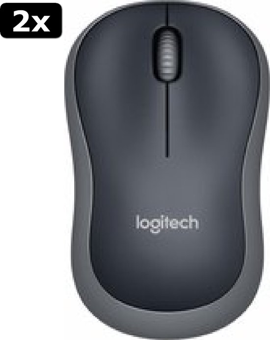 2x Logitech M185 - Draadloze Muis - Grijs | bol.com