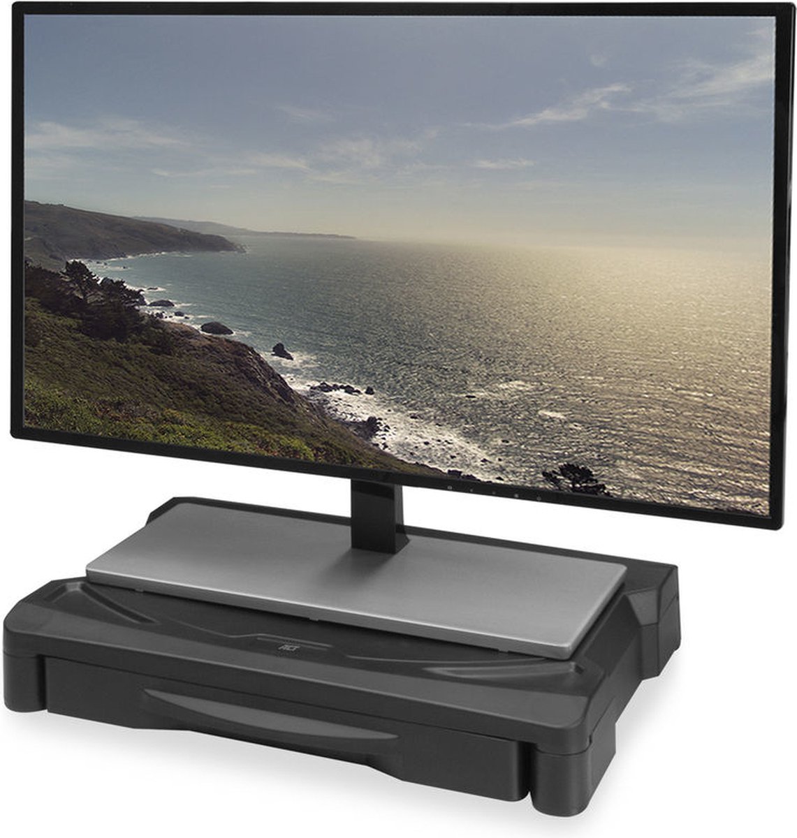 ACT AC8210 Monitor Standaard | Ultra Wide | Opberglade | Verstelbaar ...