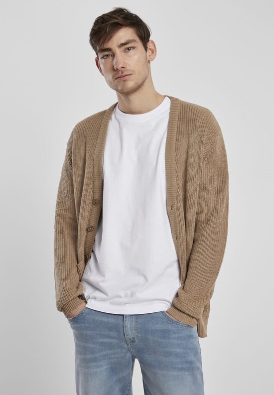 Urban Classics Cardigan -L- Boxy Cardigan warm sand Beige | bol.com