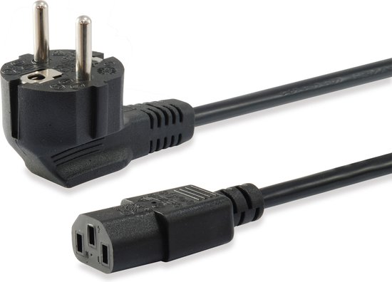 Equip 112121 electriciteitssnoer Zwart 3 m Netstekker type F C13 ...