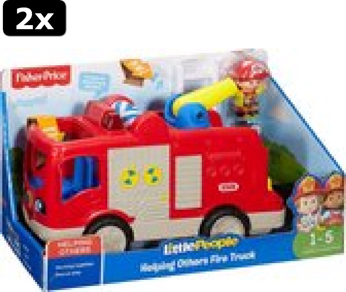 2x Fisher-Price Little People Grand camion de pompiers - Ensemble de ...