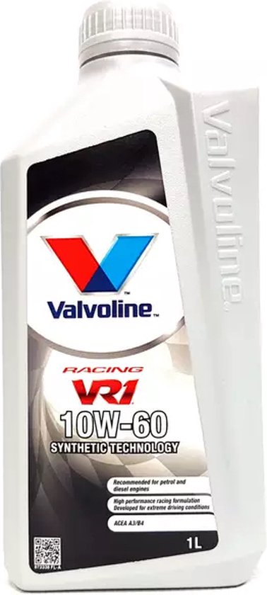 Motorolie Valvoline VR1 Racing 10W60 - 1L | bol