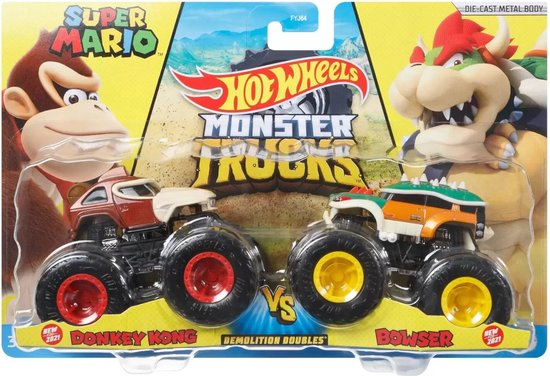 Hot Wheels Monster Trucks 1/64 - Donkey Kong et Bowser | bol.com
