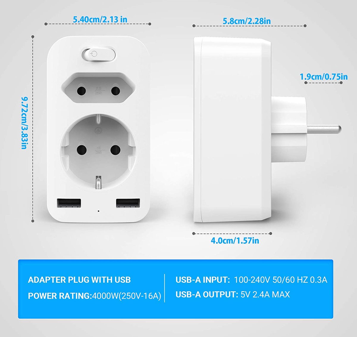 Meervoudige Stekkerdoos , Stekker Adapter, Stopcontacten | bol.com